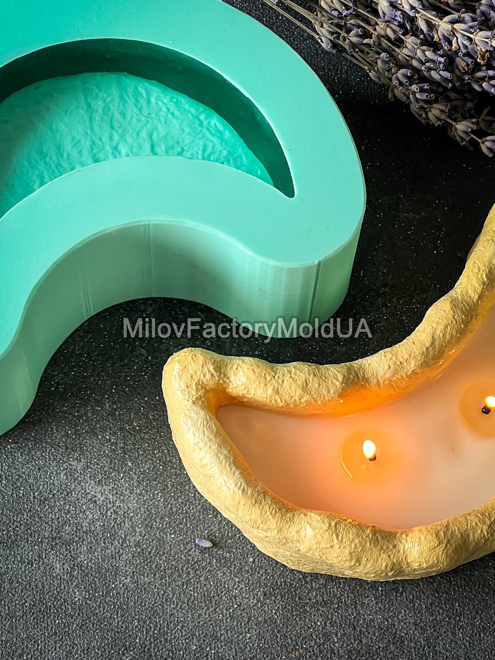 Concrete Moon Mold - Moon Mold for Plaster - Moon Mold for Gypsum ...