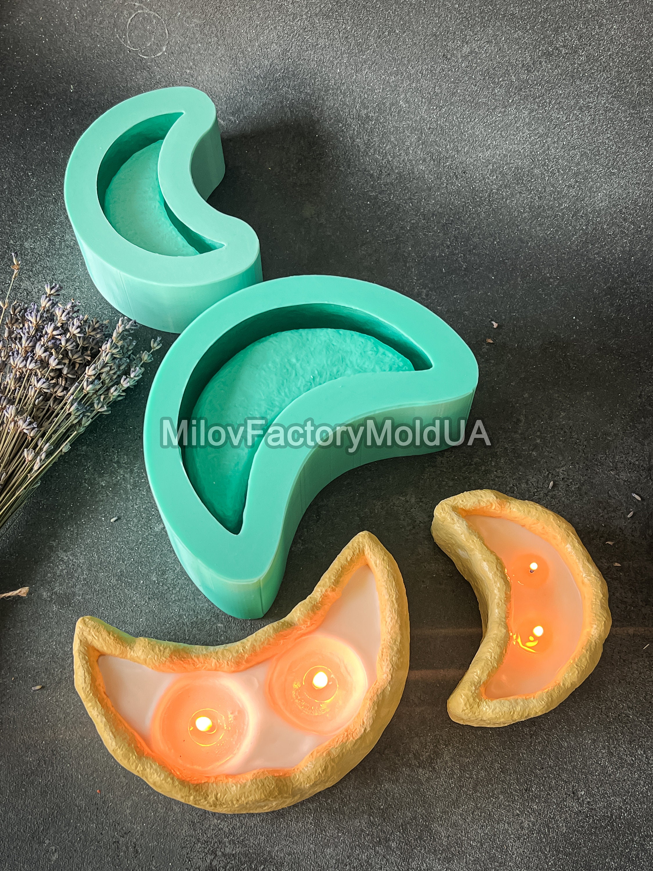 Concrete Moon Mold - Moon Mold for Plaster - Moon Mold for Gypsum ...