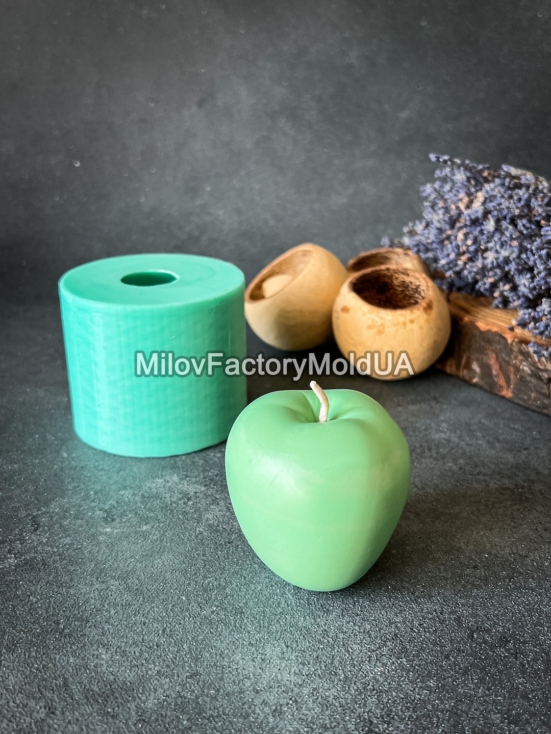 Apple Silicone Mold - 3D Apple Candle Mold - Apple Mold Silicone ...