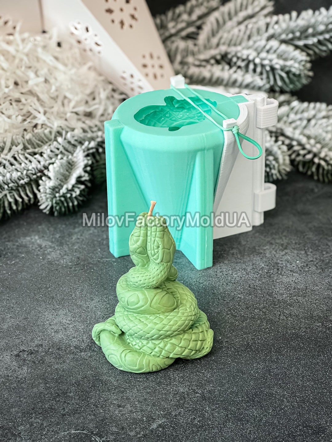 Snakes Couple Silicone Mold Candle Mold Snake DIY Christmas Candle Mold ...