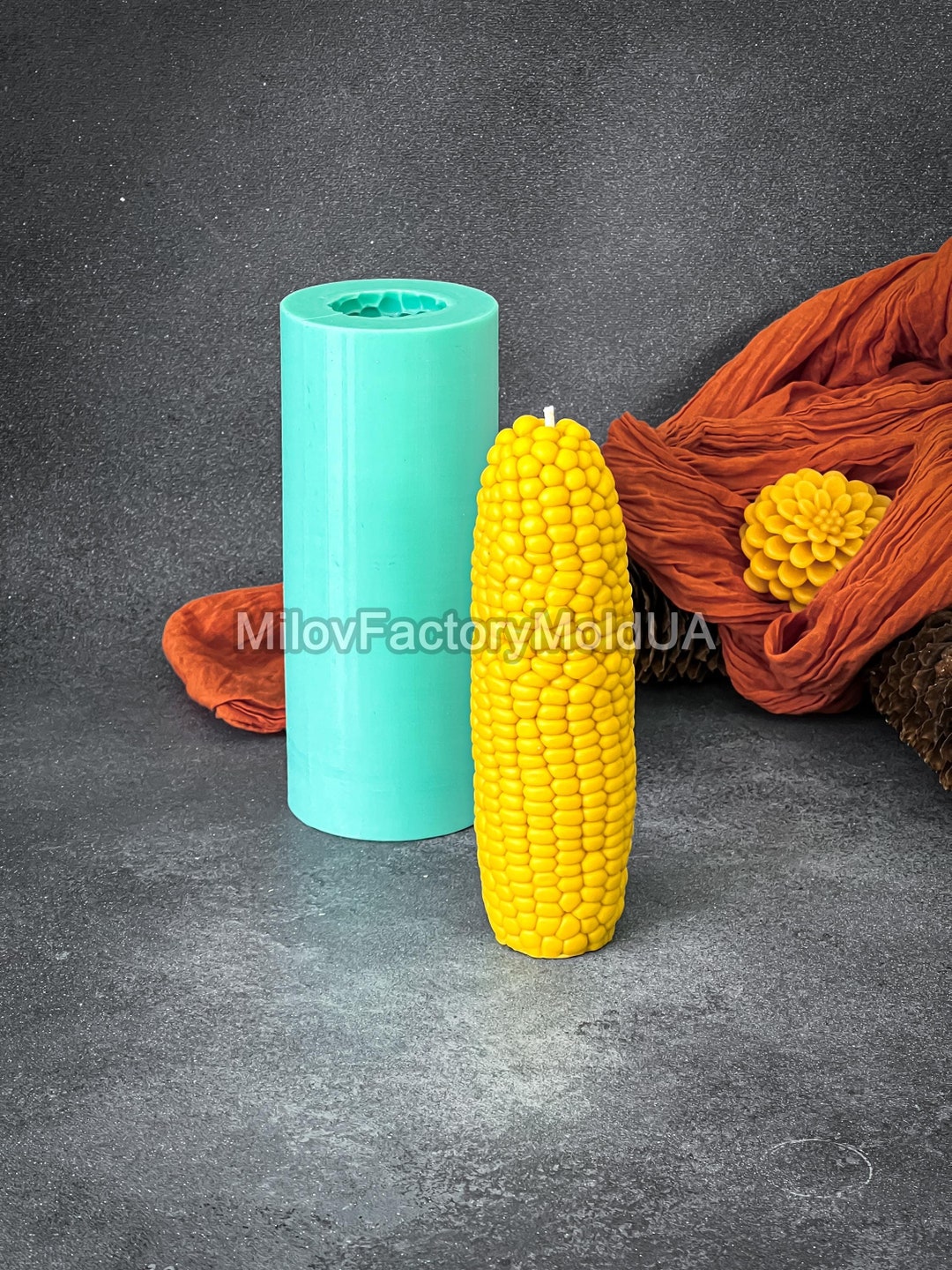 3D Corn Candle Mold - Whole 3D Corn Candle Sculpture Mold - Fall Candle ...