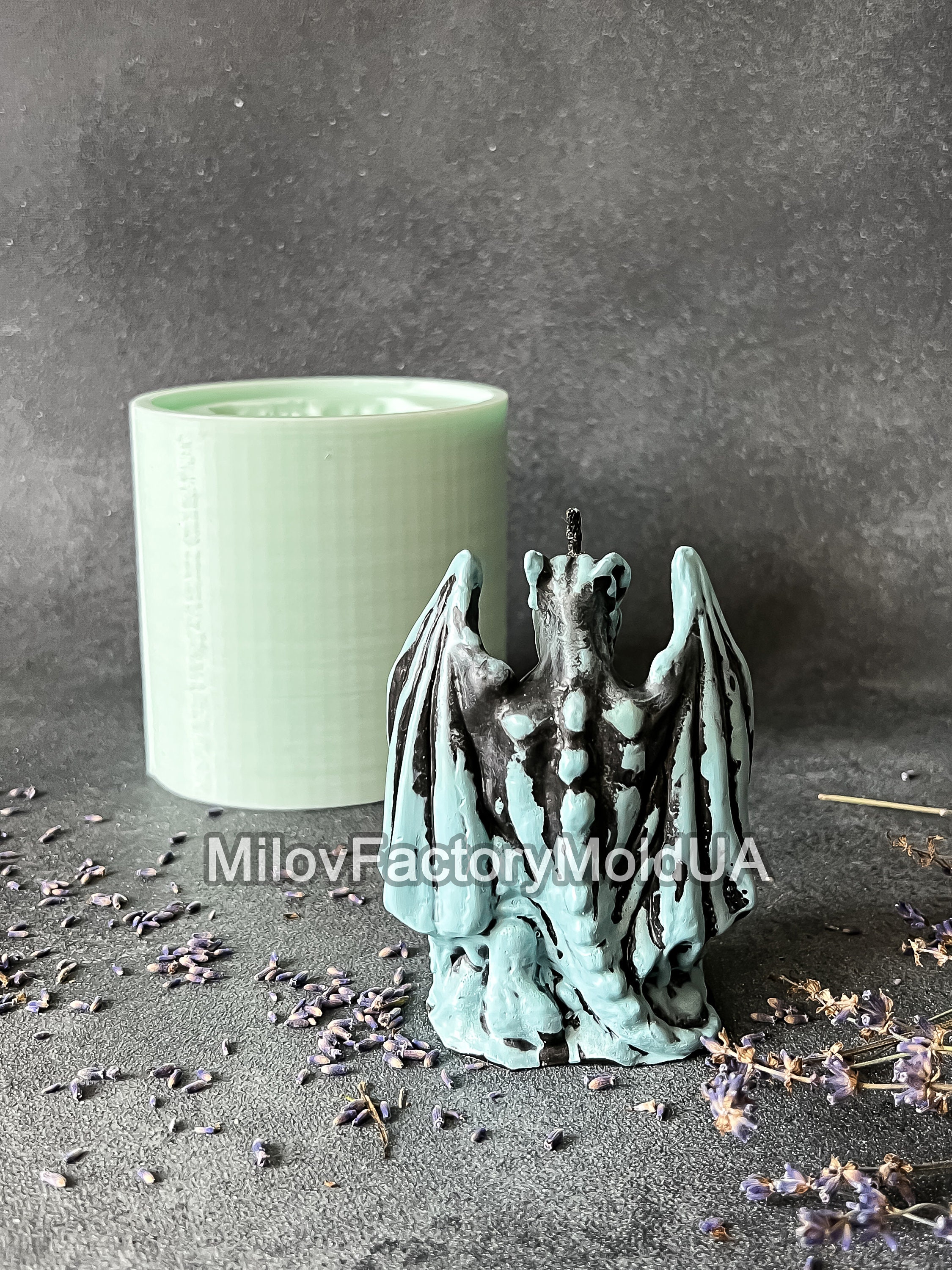 Gargoyle Candle Silicone Mold - Halloween Gargoyle Mould - Halloween ...
