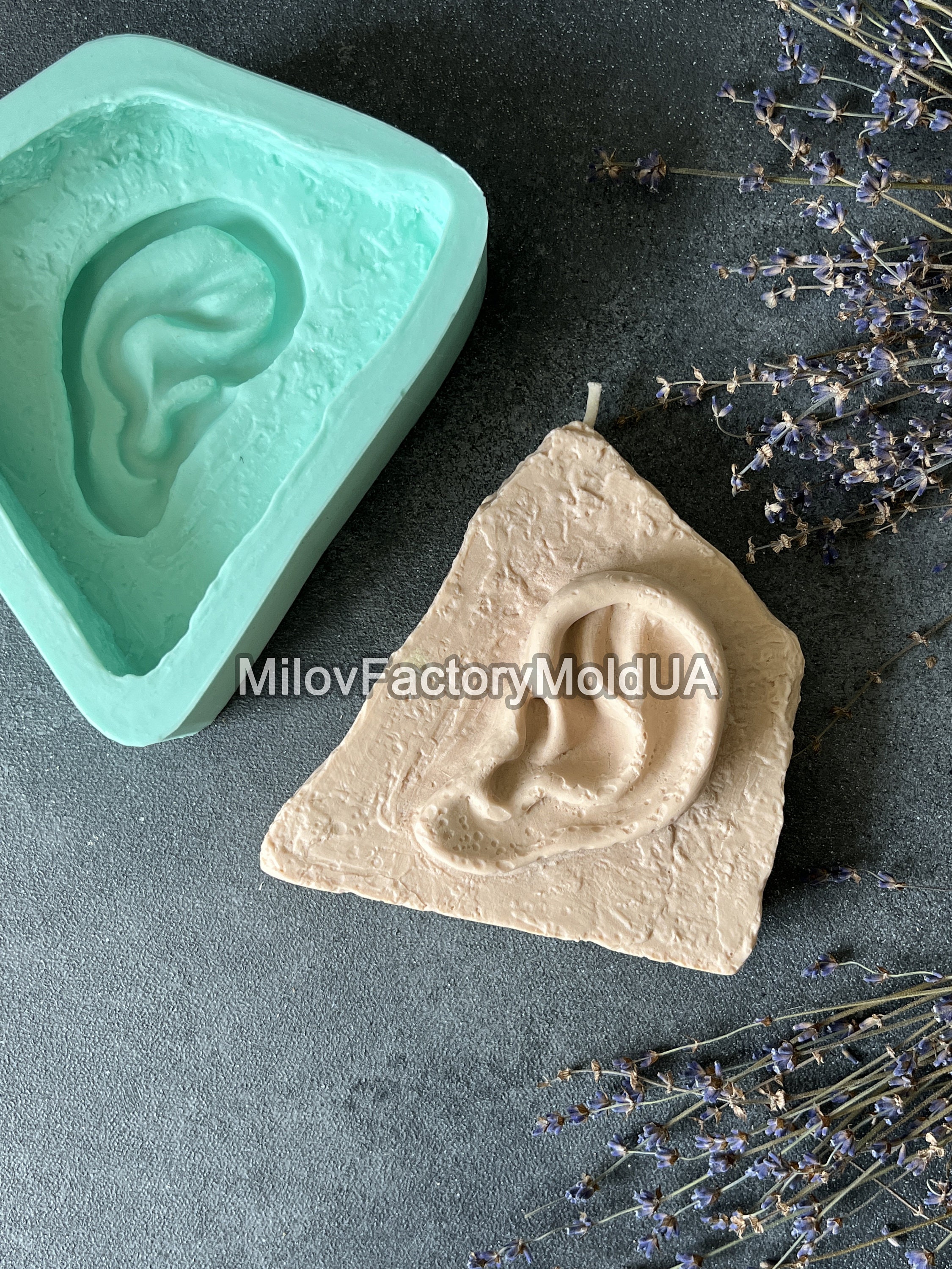Body Parts Candle Mold Ear Sculpture Candle Silicone Mold Ear Candle ...