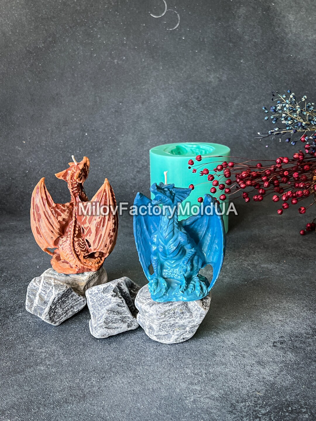 3D Dragon Mold Silicone - Dragon Candle Mold - Christmas Candle Mold ...