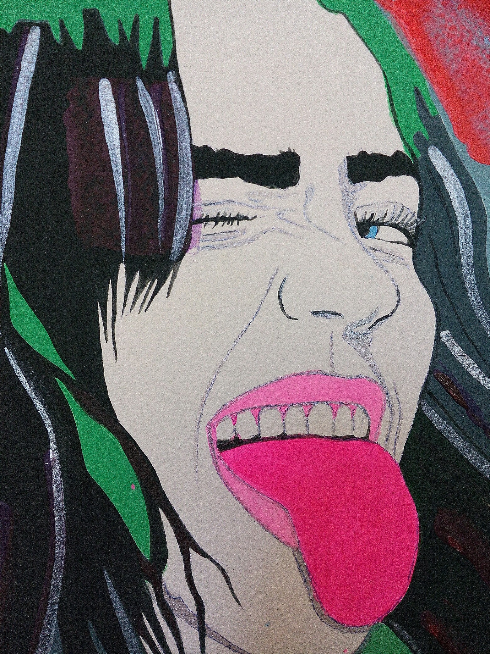 Billie Eilish original acrylic painting Celebrities Wall Art | Etsy