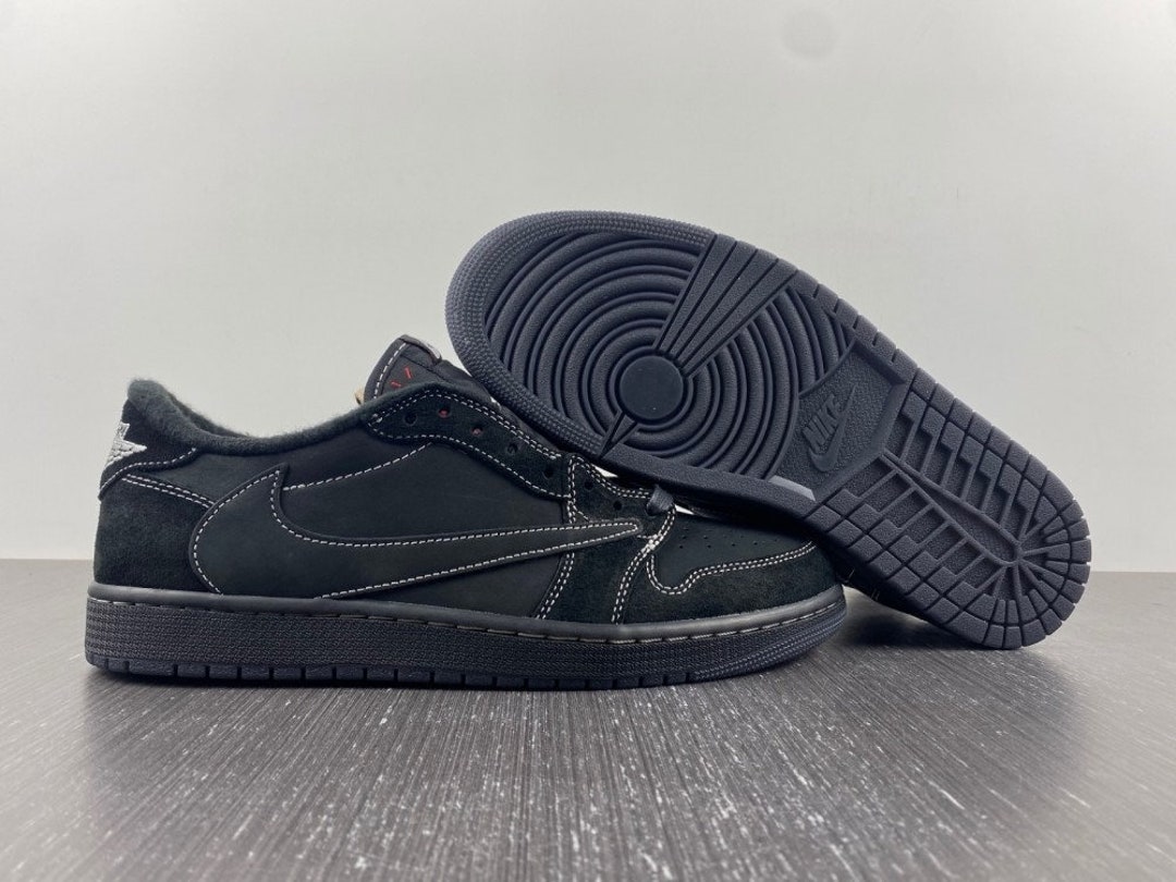 Travis Scott X Jordan 1 Low Og Black/phantom For... Sneakers - Etsy
