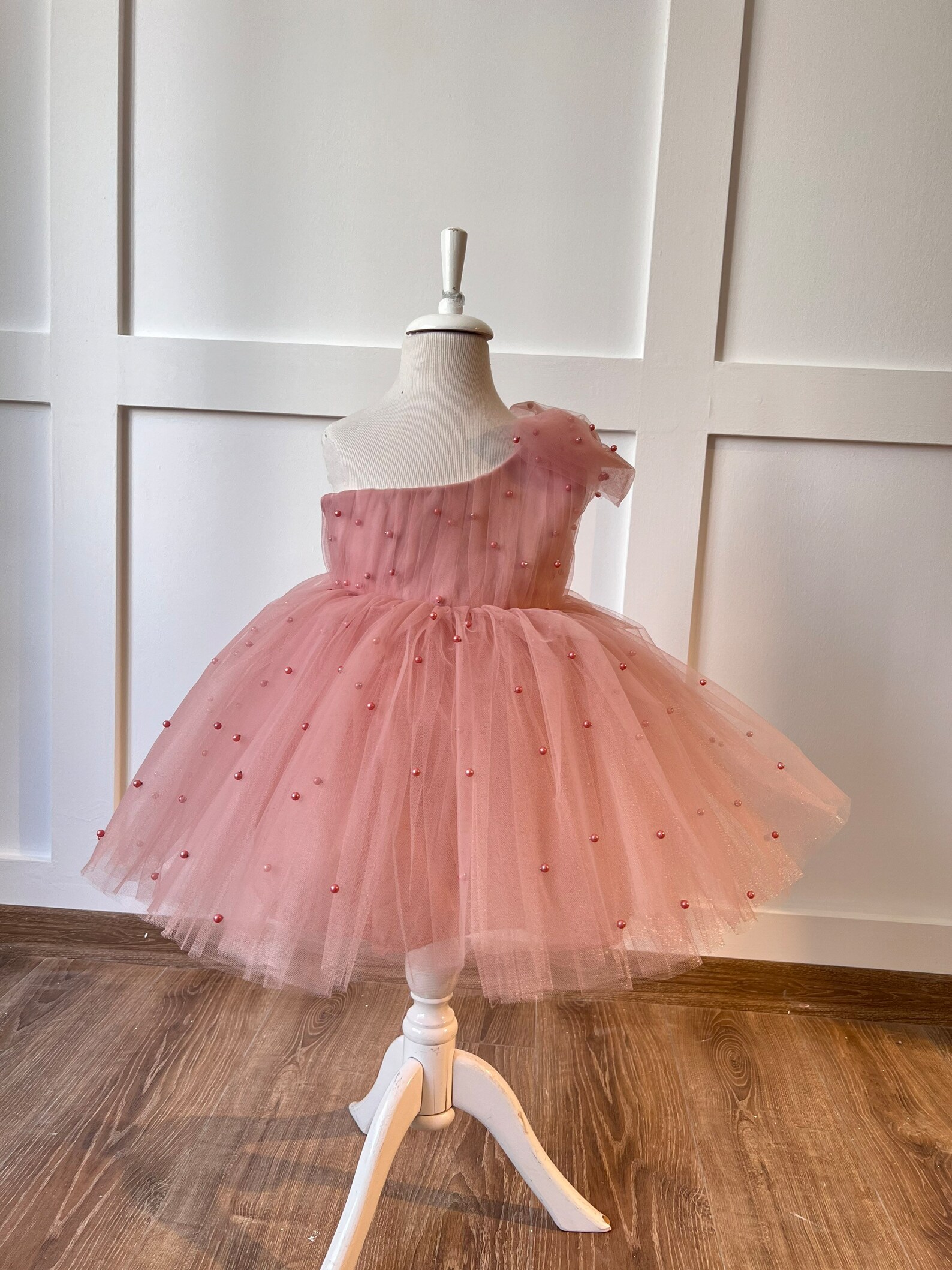 Baby Blush Dress With Pearls Baby Girl Dress Blush Toddler - Etsy