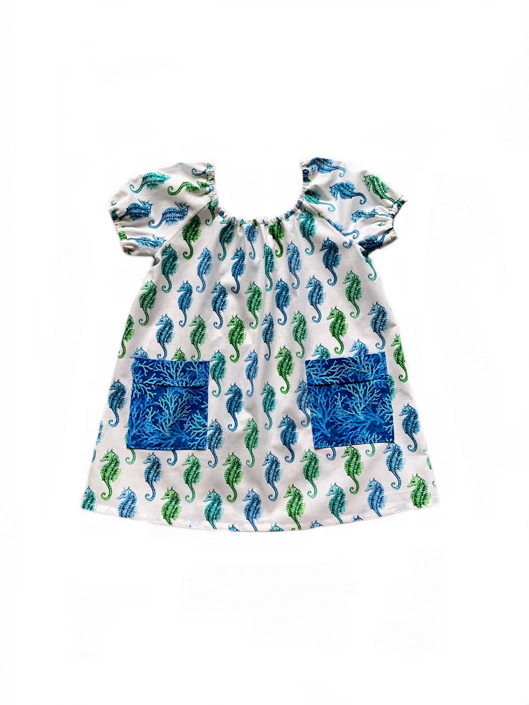 Sea Horse Dress, Sea World Dress, Fish Dress, Marine Life Dress, Ocean ...