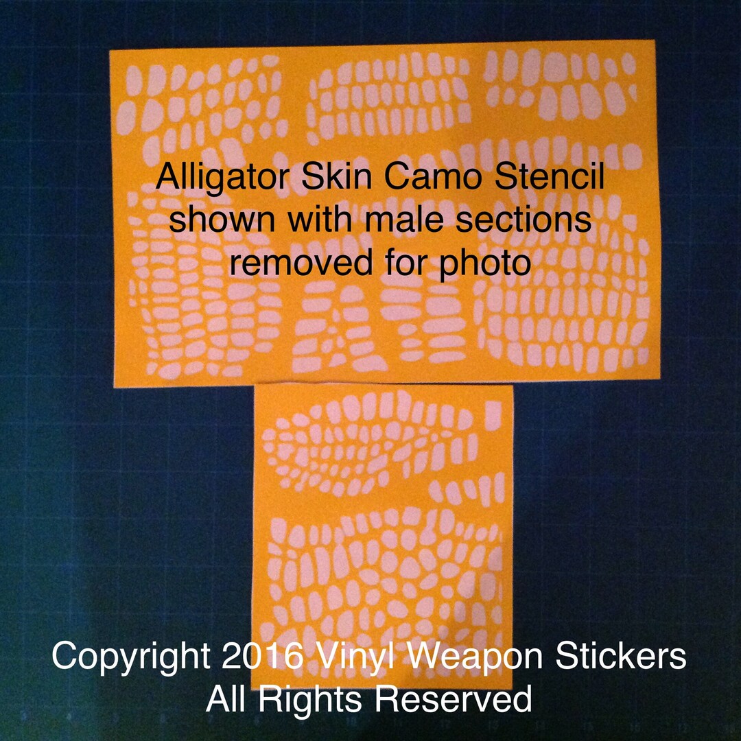 Alligator Skin Camo Stencil Pack for Duracoat, Cerakote, Gunkote and ...