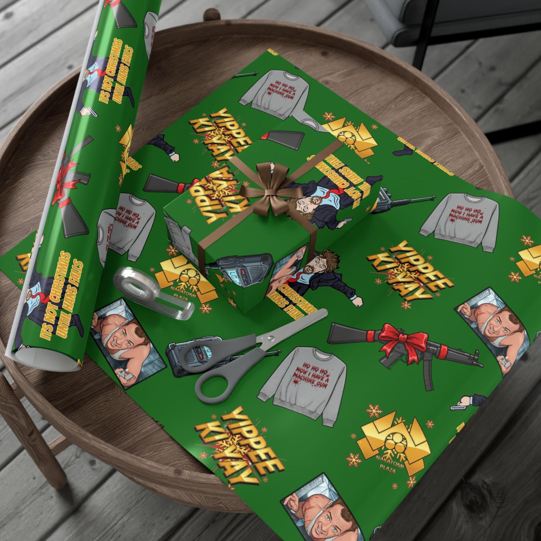 Die Hard Christmas Wrapping Paper, 80s Movie Gift Wrap - Etsy