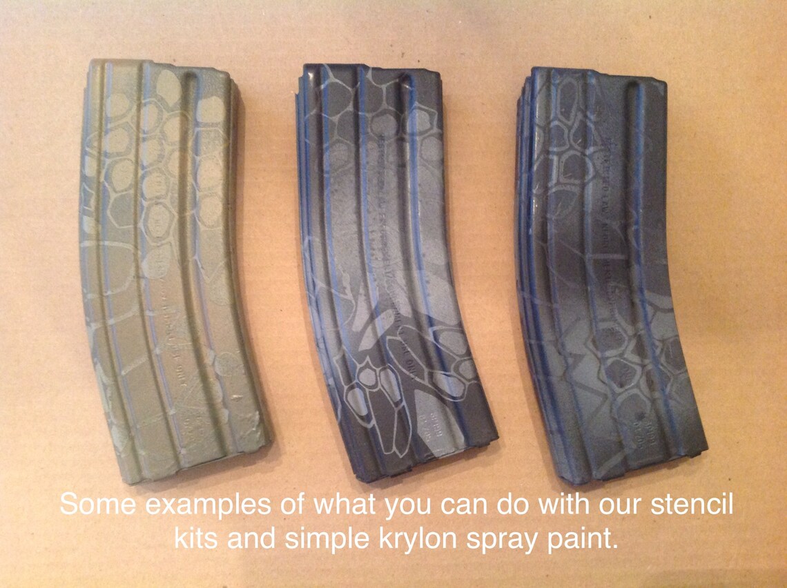 Cryptic Reptile Camo Stencil Pack for Duracoat, Cerakote, Spray Paint ...