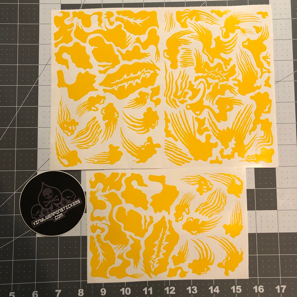 Small Pattern Rhodesian Brushstroke Stencil Pack for Duracoat - Etsy