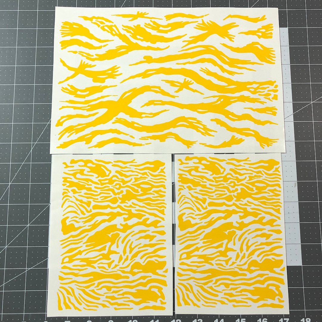 Vietnam Tiger Stripe Camo Stencil Double Elements Pack: Duracoat ...