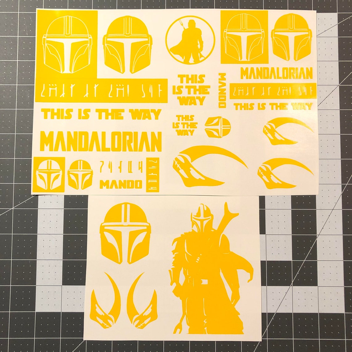 MANDO the Mandalorian Theme Stencil Pack for Duracoat - Etsy