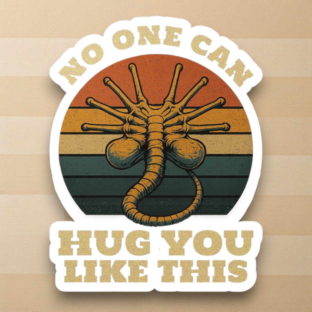 Funny Alien Facehugger Vinyl Decal Sticker, Alien Movie Xenomorph No ...