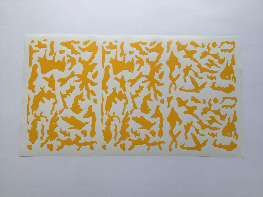 Small Patterrn Woodland Camo Stencil Pack for Duracoat, Cerakote ...