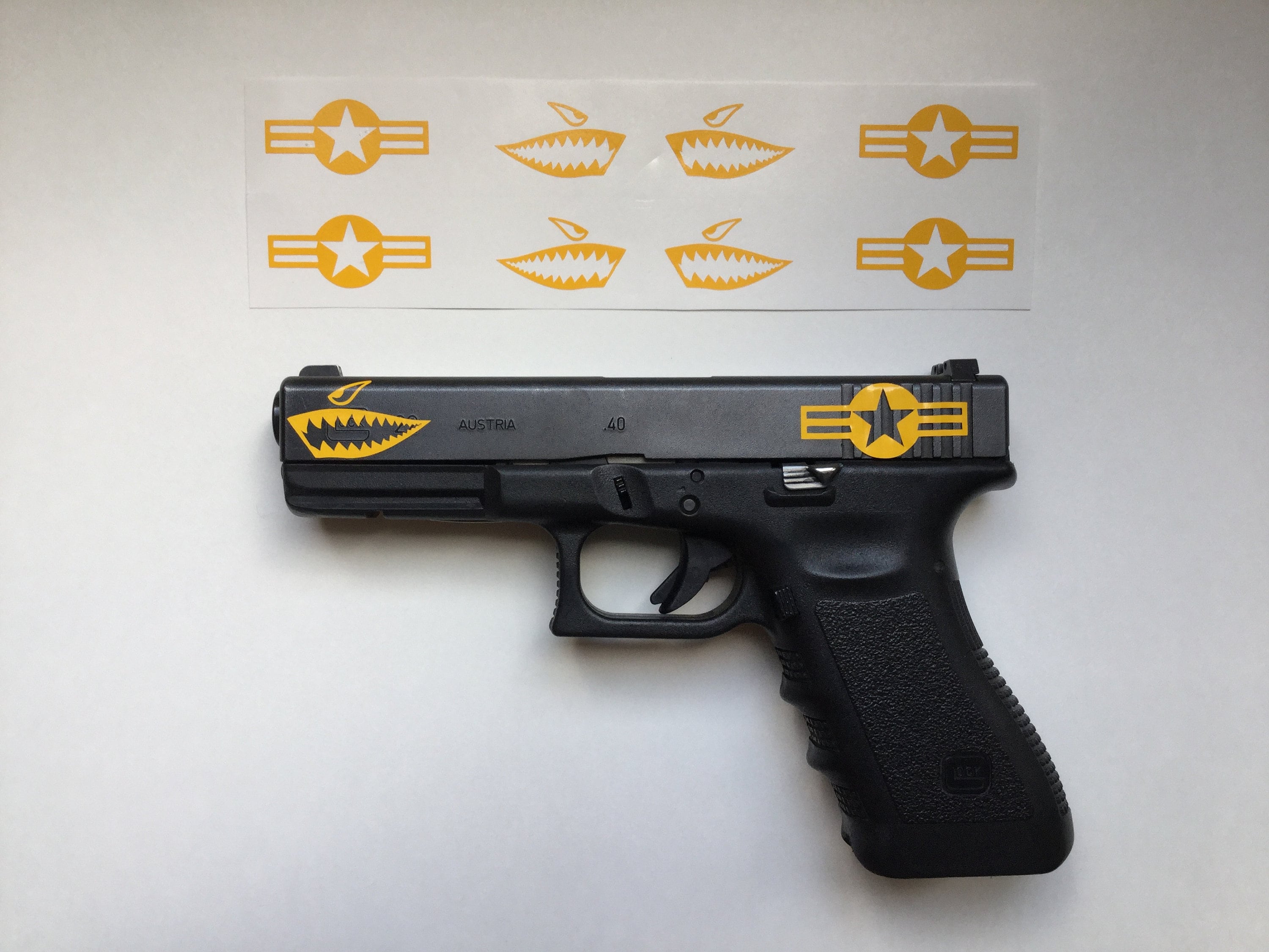 Flying Tiger Shark Teeth Stencil Pack for GLOCK for Duracoat - Etsy UK