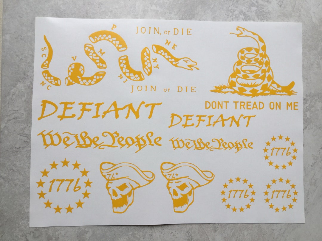 Colonial Patriotic Stencil Pack for Duracoat, Cerakote, Spray Paint ...