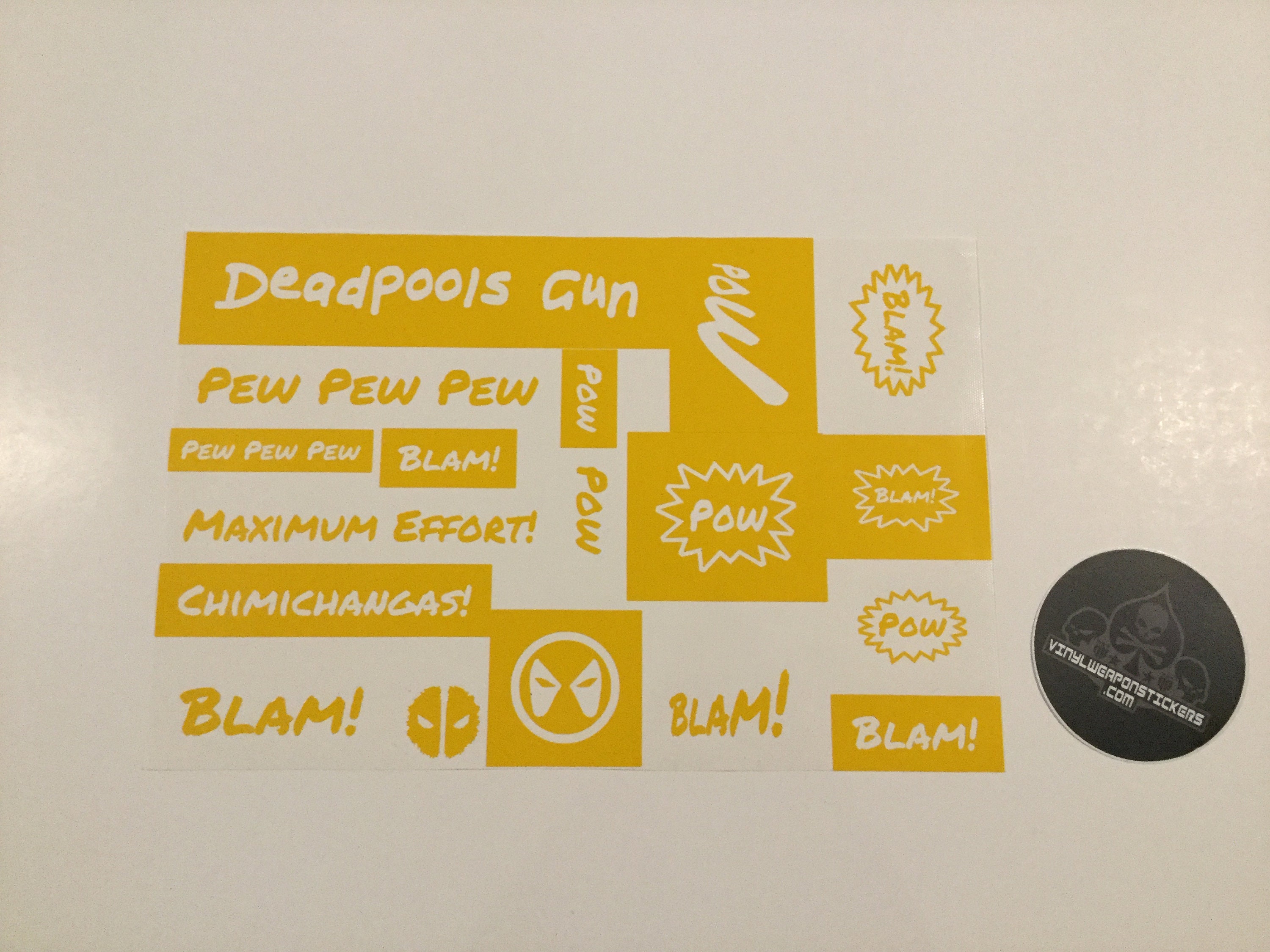 Deadpool Theme Stencil Pack for Duracoat, Cerakote, Spray Paint, Vinyl ...