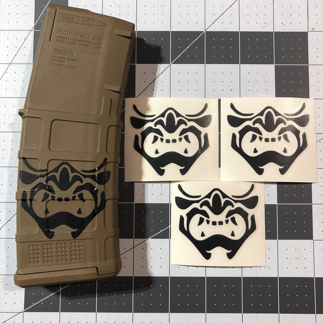 Samurai Mempo Mask AR Mag Sticker 6 Pack - Etsy