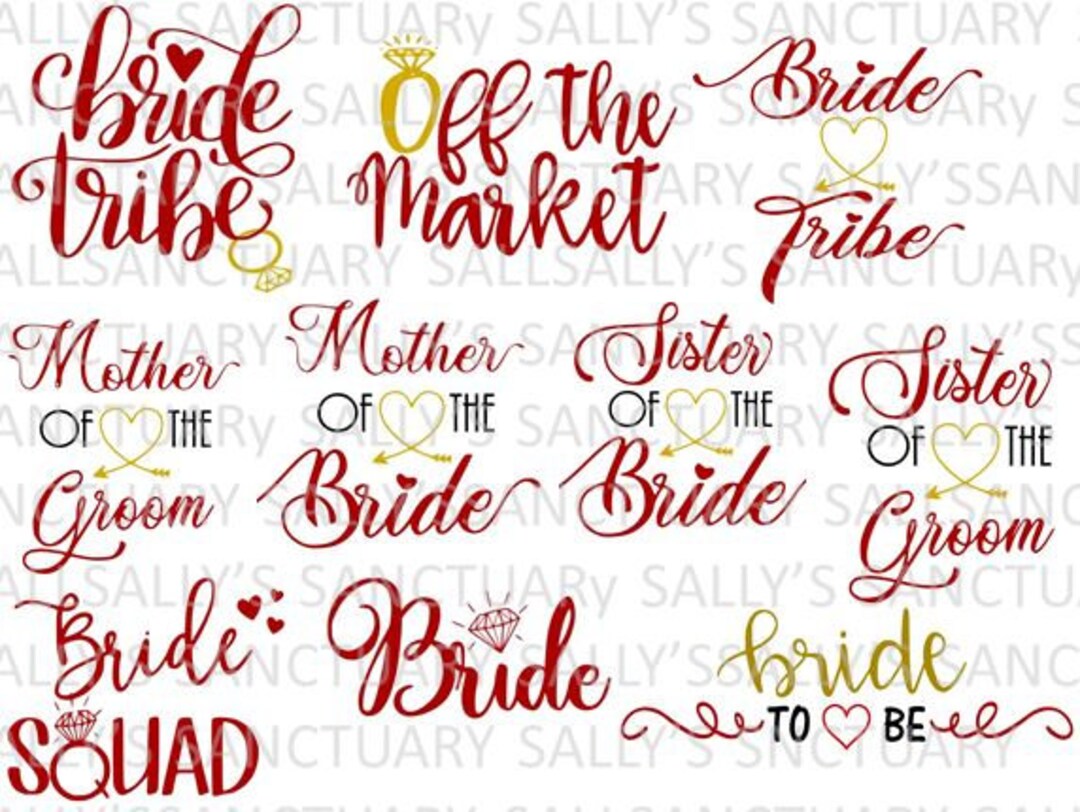 Beautiful Bridal Bundle SVG Bundle! SVG for Cricut/silhouette - Etsy