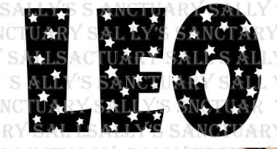 LEO Word With Stars Zodiac Astrology SVG for | Etsy