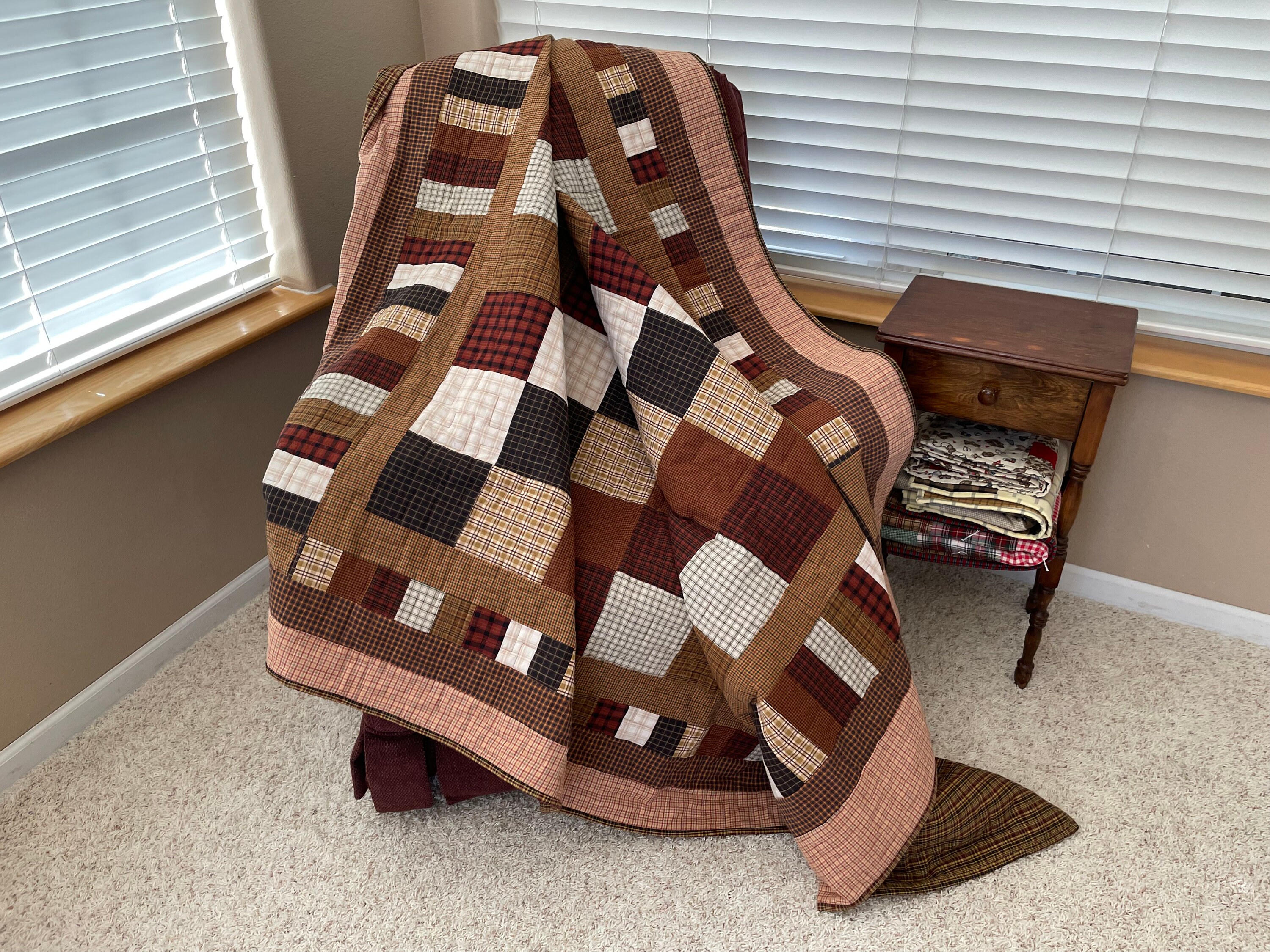 Art Quilt Woven Plaid Lap Quilt Wall Picnic Hanging Table - Etsy