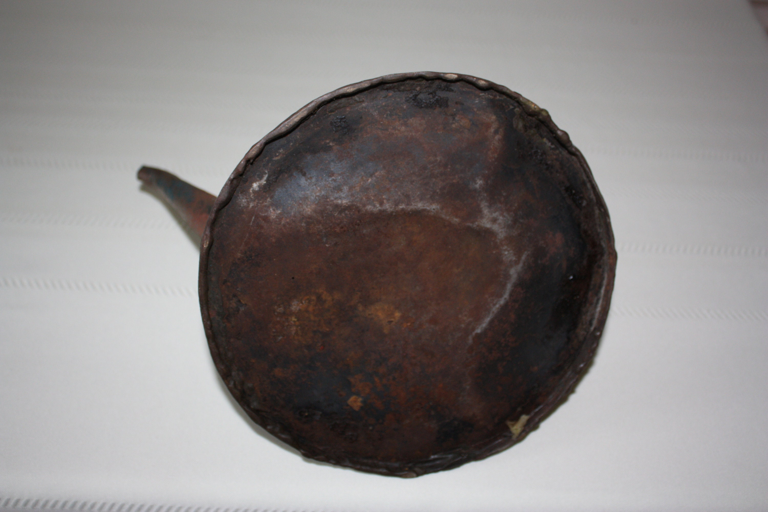 Vintage Metal Oil Kerosene Cone Shape Can With Handle Spout and Chain ...