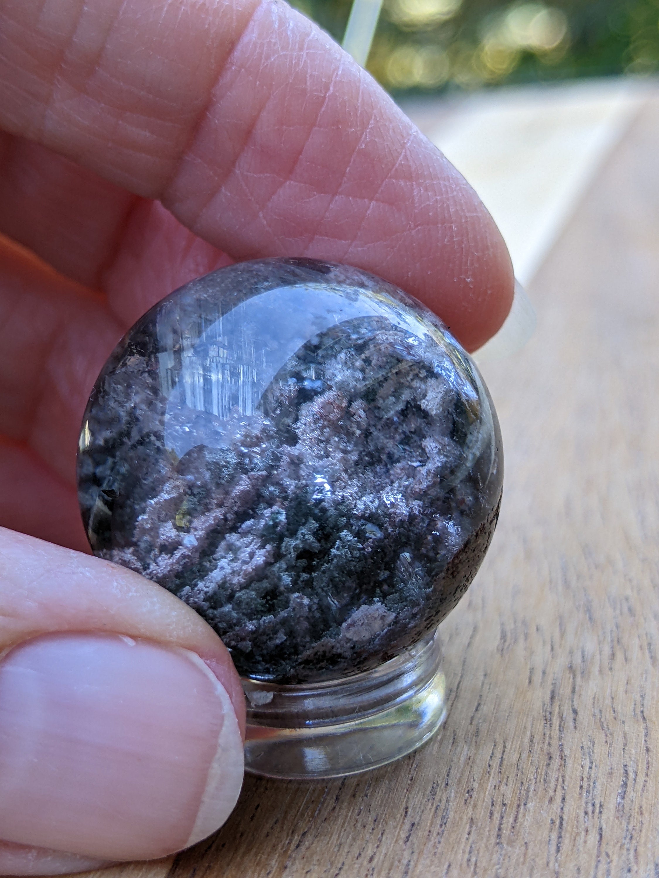 Metallic Coral Reef Quartz 1 Sphere. Garden Quartz Variety Crystal ...