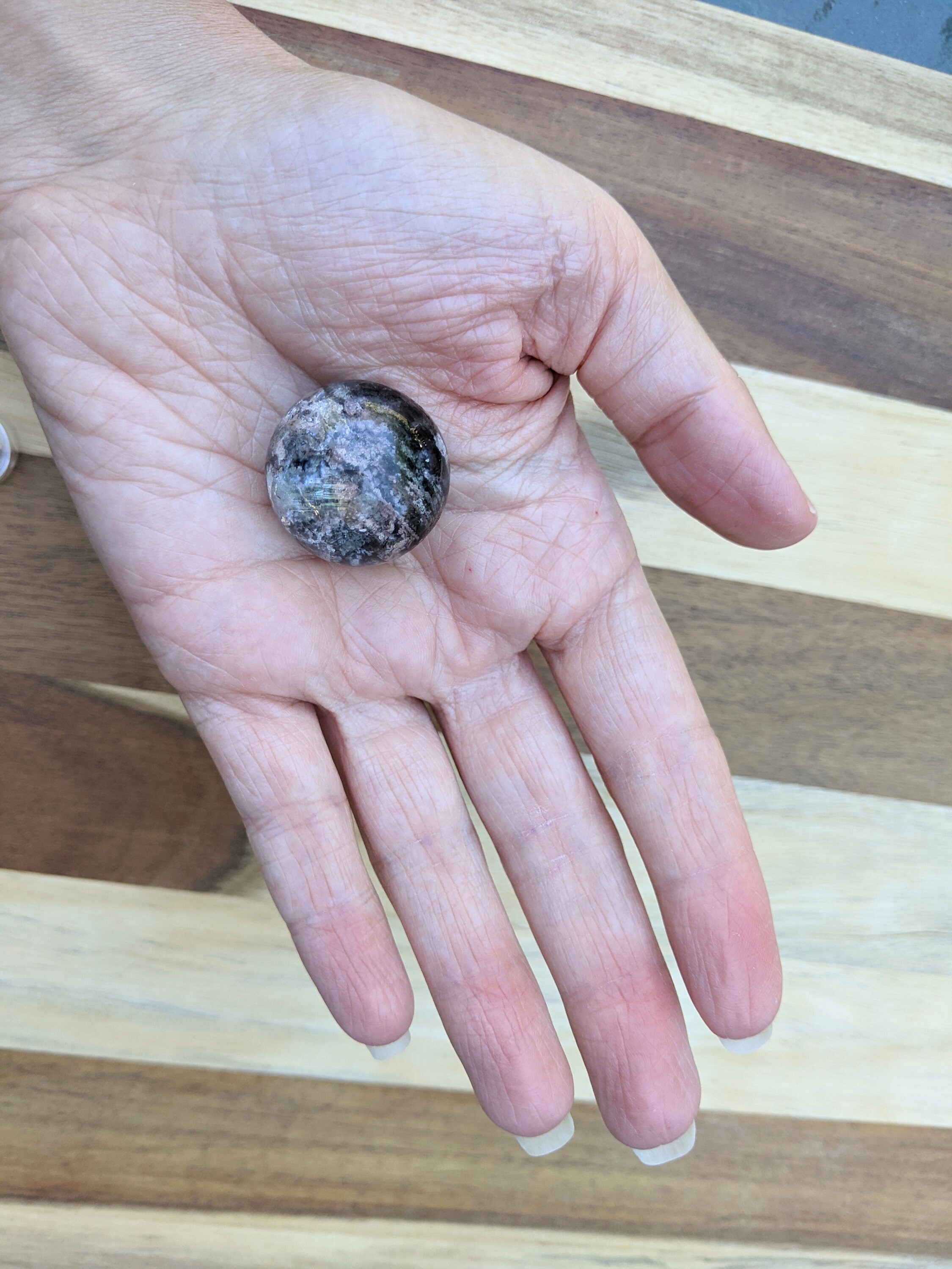 Metallic Coral Reef Quartz 1 Sphere. Garden Quartz Variety Crystal ...