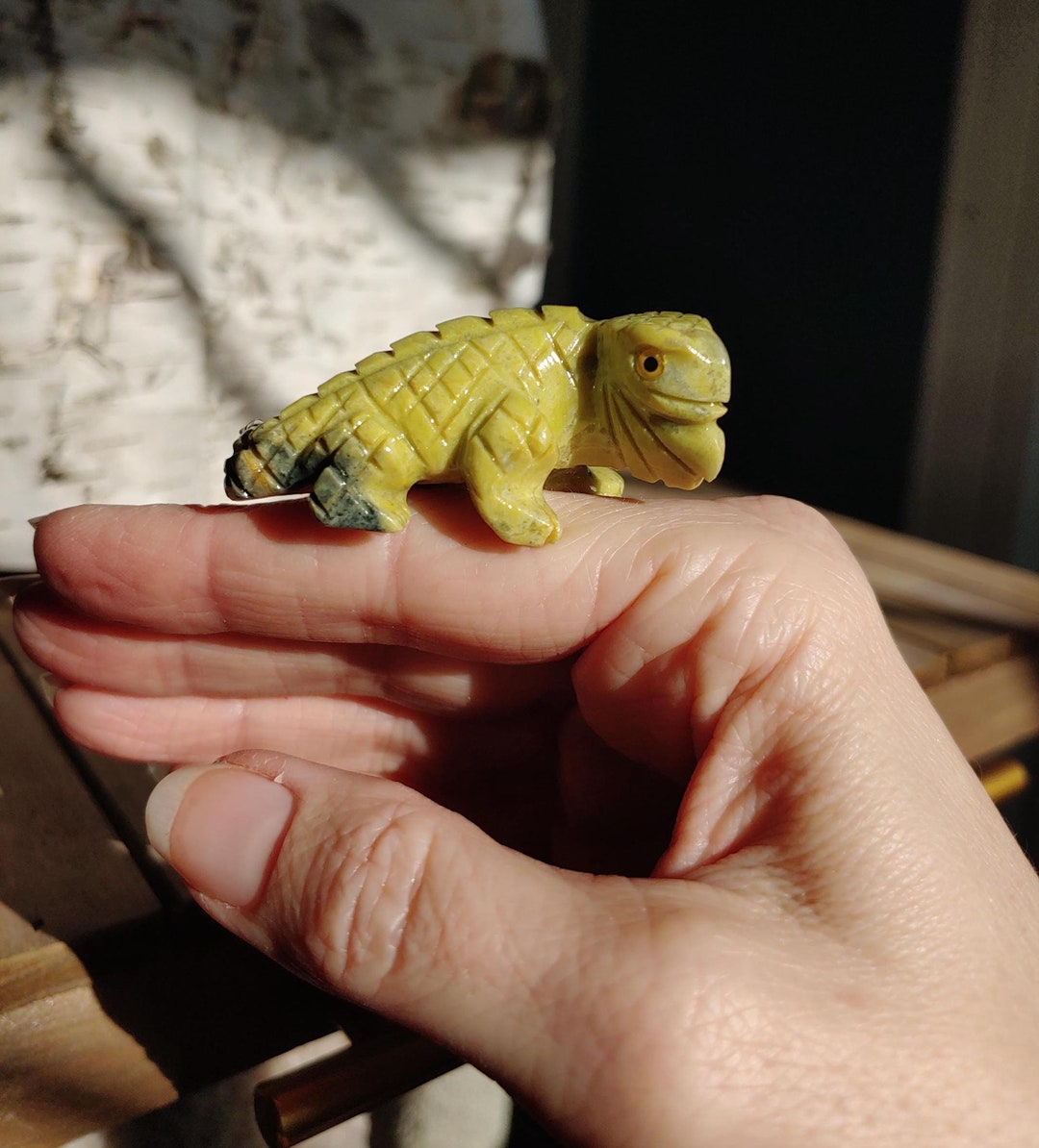 Serpentine Lizard From Peru. Natural Stone. Peruvian Serpentine Crystal ...