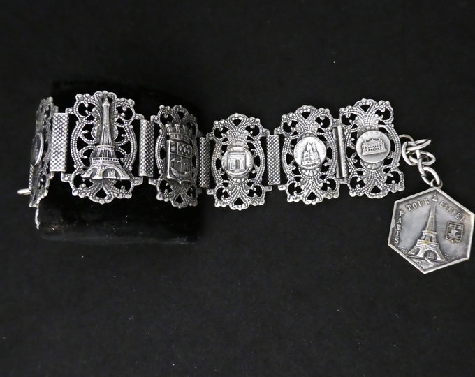 VINTAGE 1930's-1950's Filigrane Depose Silver Plated Tour Eiffel Paris ...