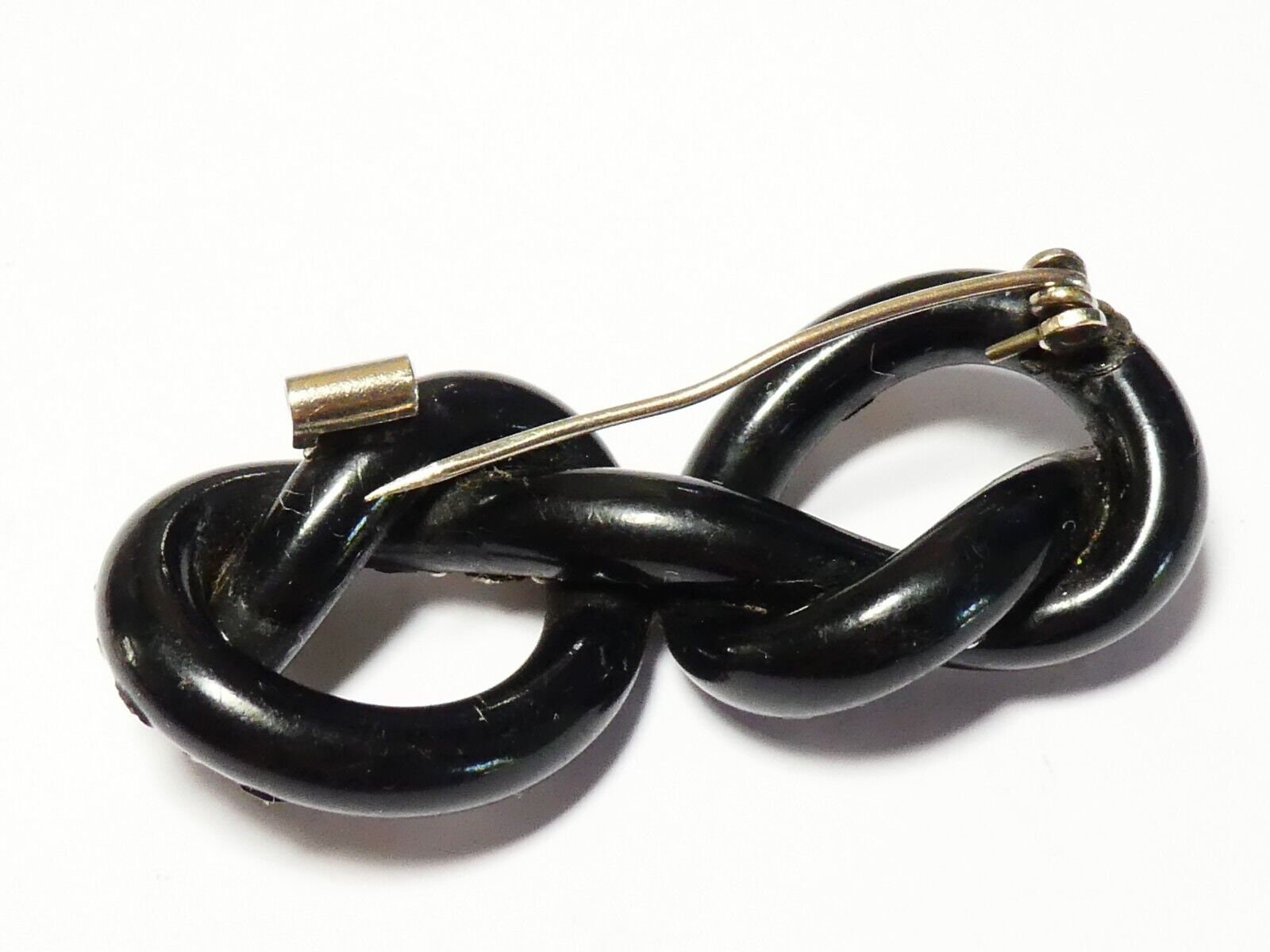 VINTAGE Beautiful Art Deco Black Celluloid & Paste Stone - Etsy