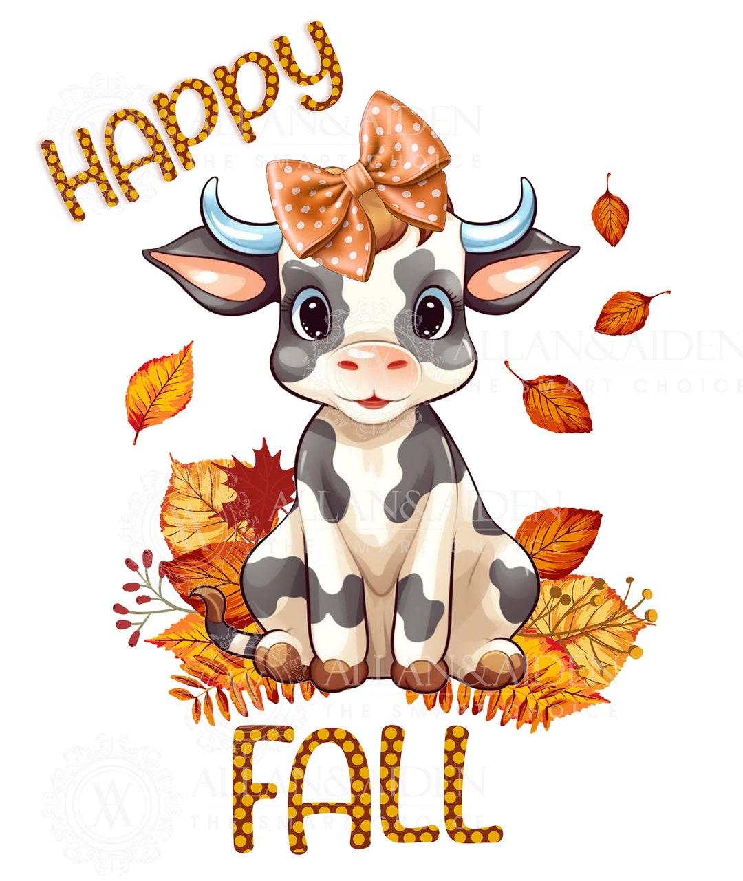 Baby Cow, Happy Fall,fall PNG, Digital File, Transparent Png - Etsy