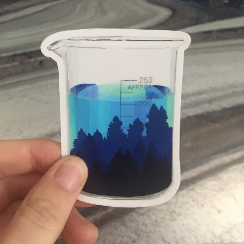 Forest Beaker Vinyl Sticker - Etsy