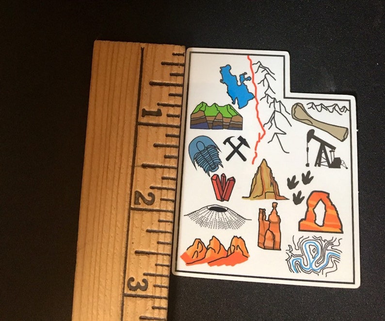 Geology of Utah Vinyl Sticker Geology Sticker Science - Etsy
