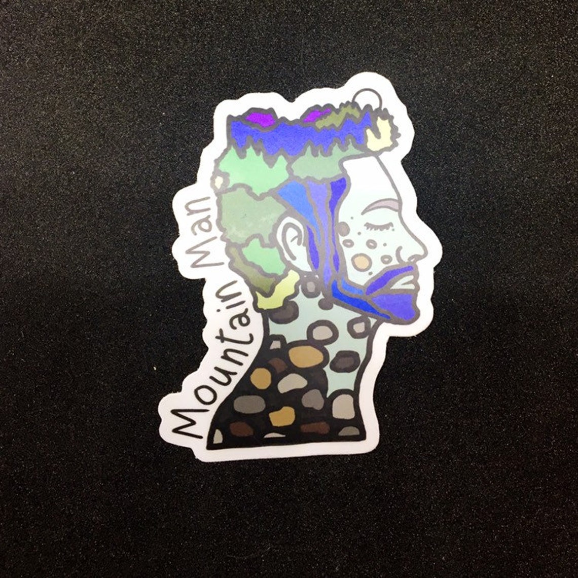 Mountain Man Unique Outdoor Gift Vinyl Water Bottle Sticker - Etsy