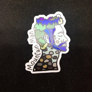 Mountain Man Unique Outdoor Gift Vinyl Water Bottle Sticker - Etsy