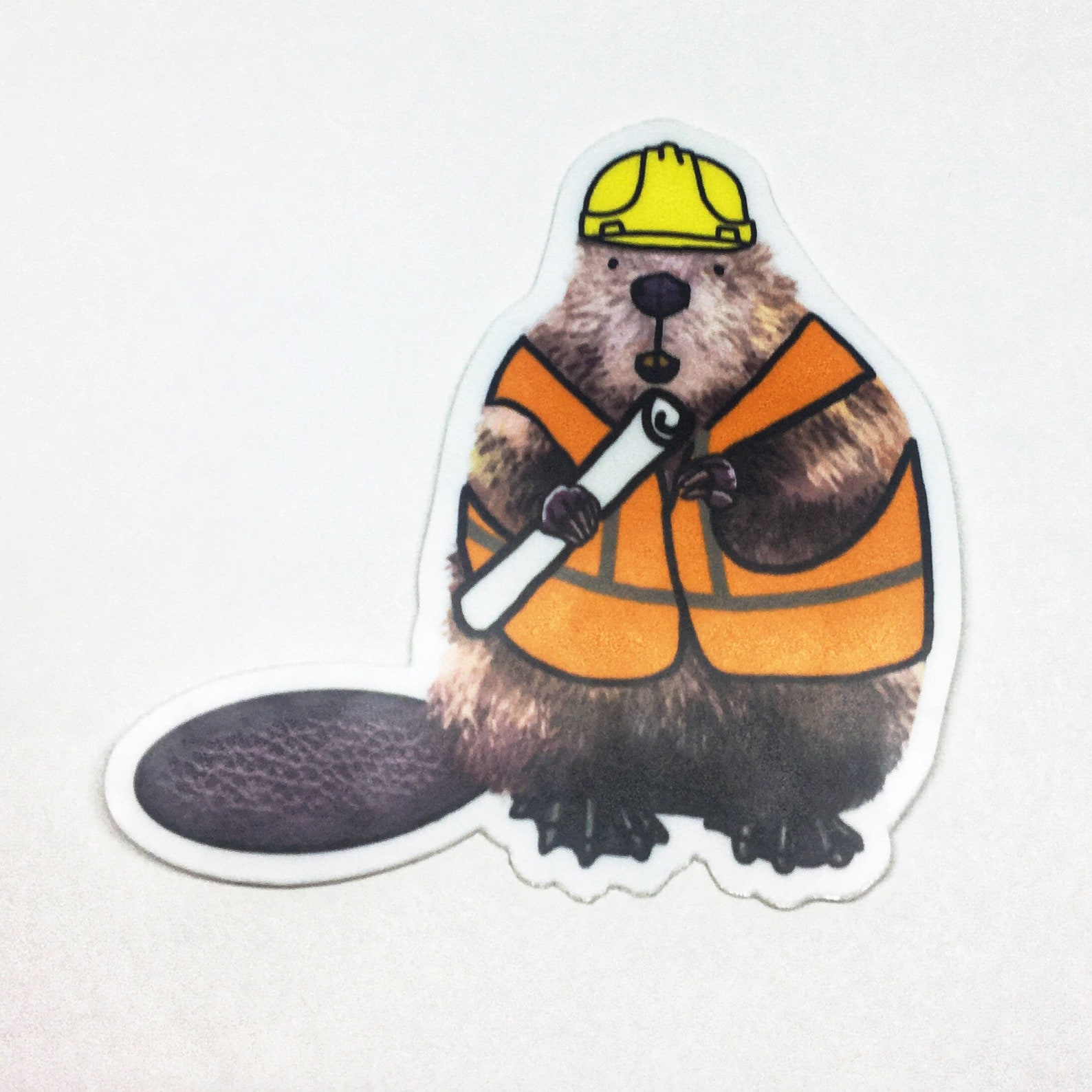 Engineering Beaver Vinyl Sticker - Etsy