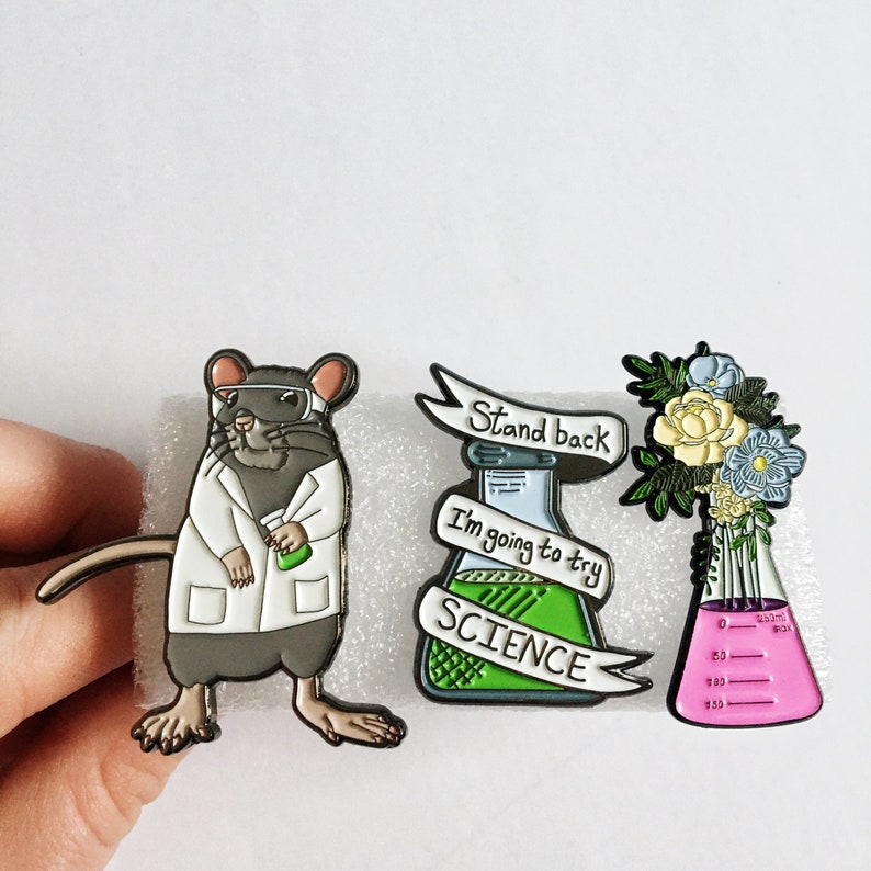 Science Lab Enamel Pin Set - Etsy