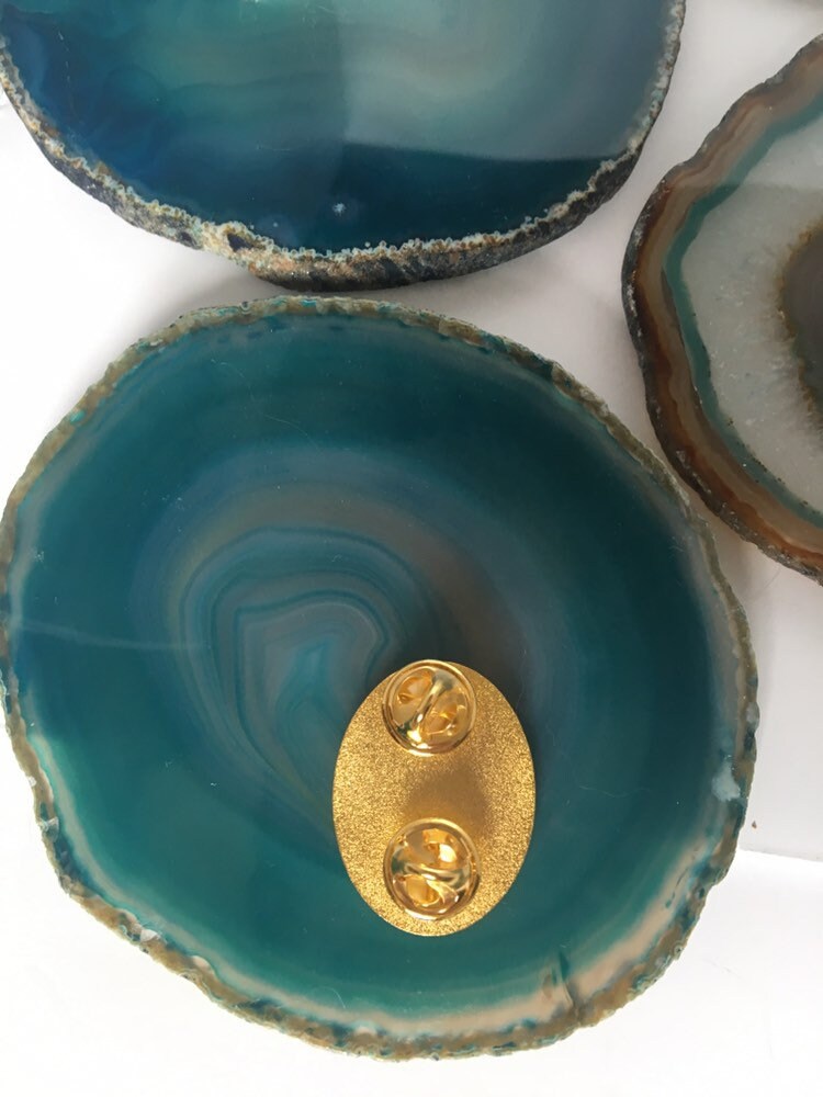 Large Hard Enamel Geode Pin Geology Pin - Etsy