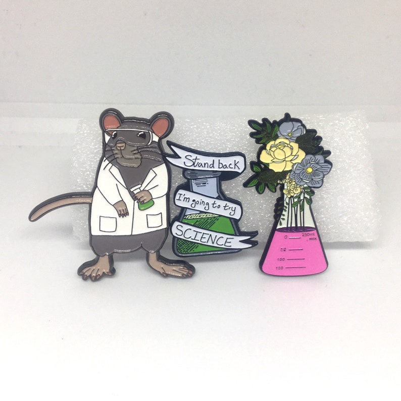 Lab Rat Enamel Pin | Etsy