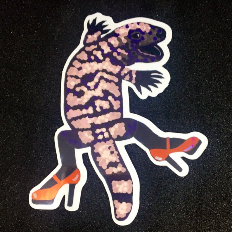 Heel-la-monster, Gila Monster Vinyl Sticker - Etsy