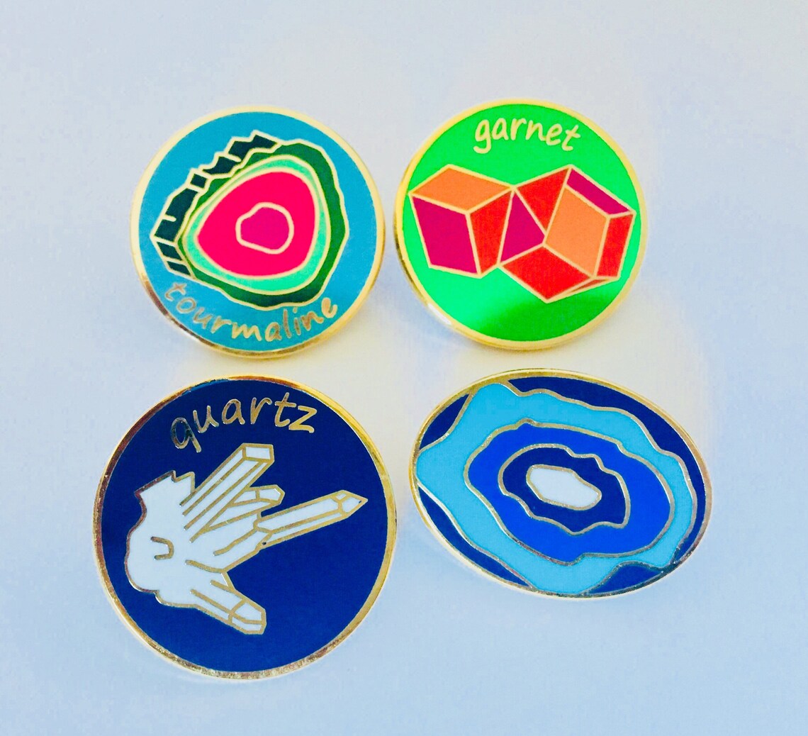 Rock Collection Enamel Pin Pack, Unique Geology Gift, Best Teacher ...