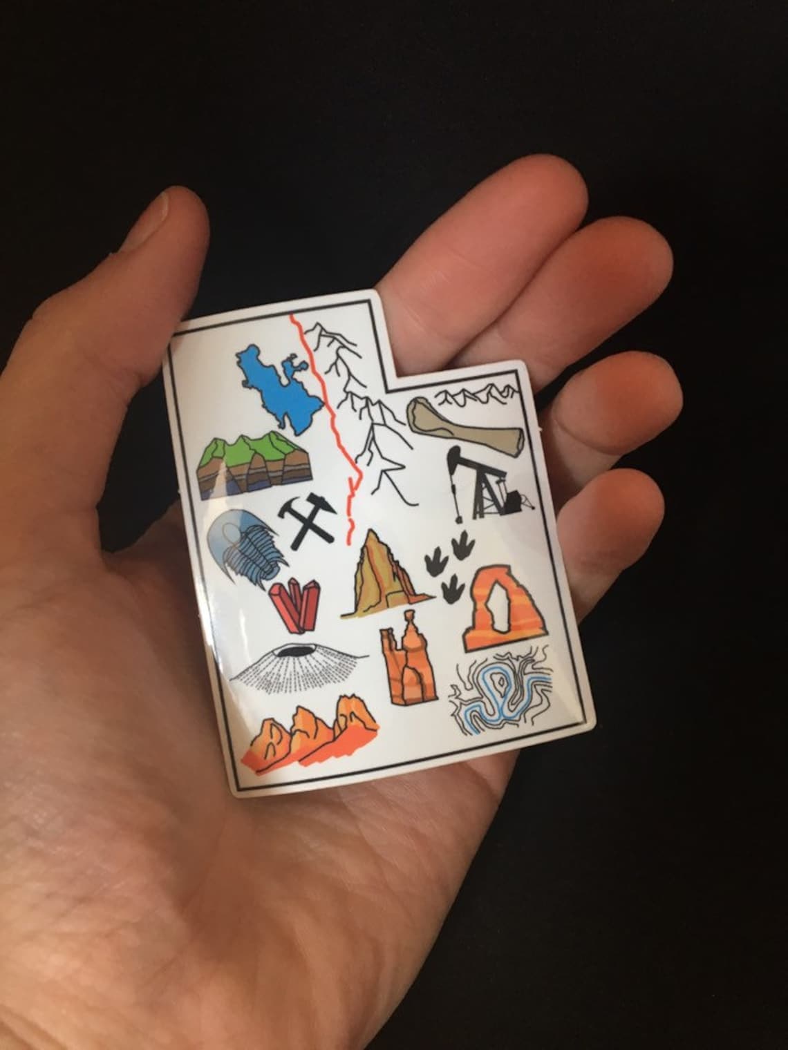 Geology of Utah Vinyl Sticker Geology Sticker Science - Etsy