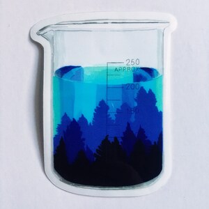 Forest Beaker Vinyl Sticker - Etsy