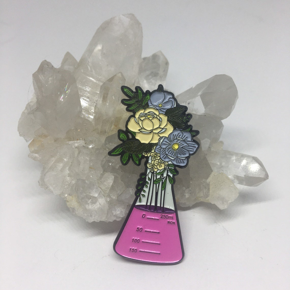 Floral Beaker Enamel Pin - Etsy