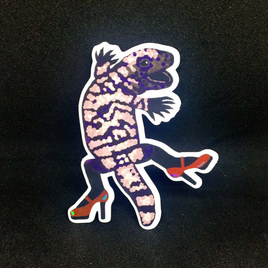 Heel-la-monster, Gila Monster Vinyl Sticker - Etsy