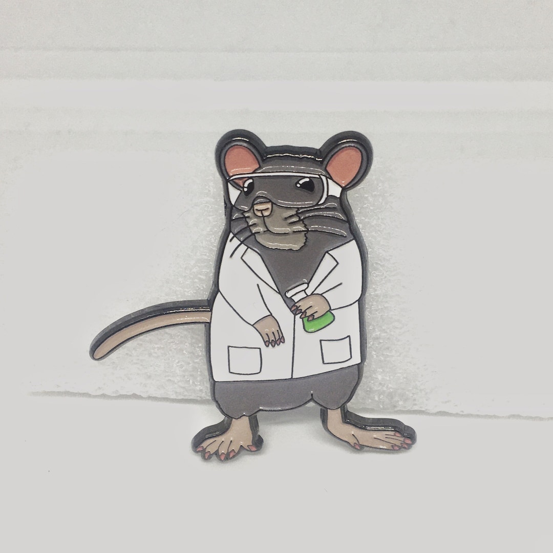 Lab Rat Enamel Pin - Etsy