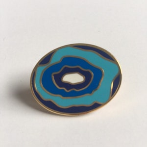 Large Hard Enamel Geode Pin, Geology Pin - Etsy